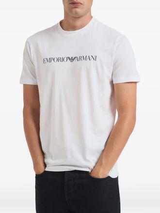 Emporio Armani t-shirt à logo imprimé - Blanc