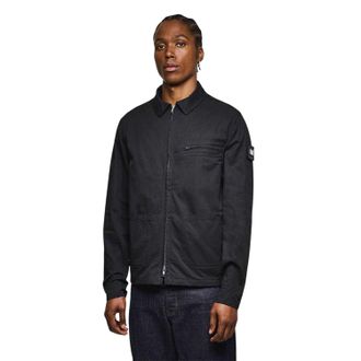 Weekend Offender Hemdjacke f&uuml;r Herren, Baumwolle (Schwarz)