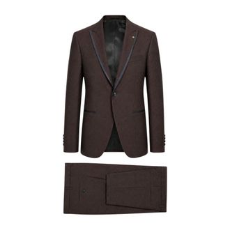 Luigi Bianchi Mantova Homme, Costumes, Brun, Taille: XL 3439 Tess 3737/355