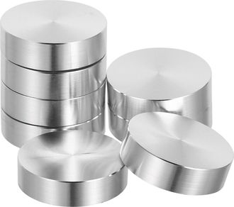 Angoily Angoily 8 St&uuml;ck Teiliges Aluminiumrundscheiben Gewinde Kratzfeste Tischplattenadapter f&uuml;r Glastisch rutschfeste Metallkreise als Zubeh&ouml;r f&uuml;r Glas Teet