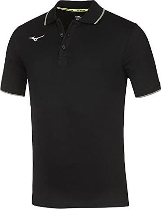 Mizuno Polo T-Shirt, Argent Noir, L Hommes