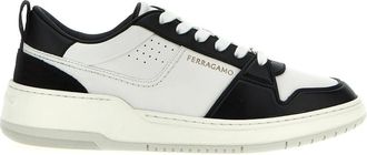 Ferragamo Homme, Chaussures, Multicolore, Taille: 39 1/2 EU Dennis Low-Top Leather Baskets
