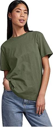 Pieces Pieces T-Shirt uni Pcria SS Noos BC pour Femme, Vert foncé, M