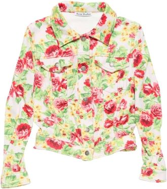 Acne Studios Femme, Vestes, Multicolore, Taille: 40 FR Veste en jean stretch imprim&eacute;e