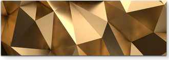 Paul Sinus Art Wandbild auf Leinwand 120x40cm 3D Goldener Hintergrund