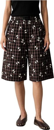 Ganni Damen, Shorts, Braun, SGr&ouml;&szlig;e