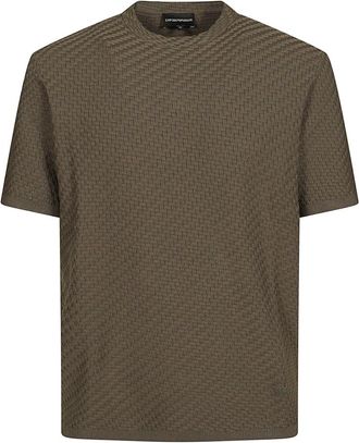 Emporio Armani Homme, Tops, Vert, Taille: M Operata Microquadro