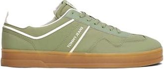 Tommy Jeans TJM Vulc. Skater Mix Material (EM0EM01456) Baskets Basses pour Homme, Gris (Cool Earth), Pointure 44, Terre fra&icirc;che Grise, 45 EU