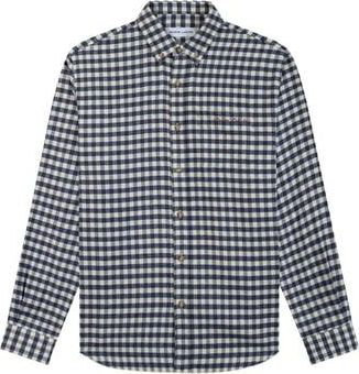 Maison Labiche Chemise droit col boutonn&eacute; &agrave; carreaux en coton