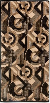 M&ouml;ve Modernism Duschtuch Kreise allover 80 x 150 cm aus 100 % Baumwolle, brown