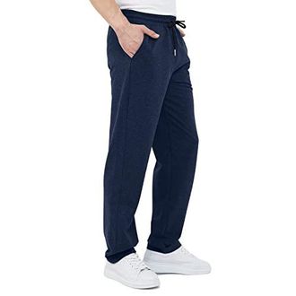Generic Pantalon de surv&ecirc;tement en coton pour homme - Pantalon de jogging baggy respirant - Pantalon de loisirs tendance avec poches et cordon de serrage - Pa