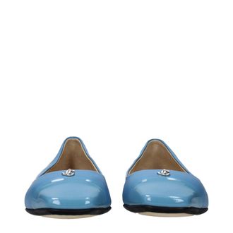 Jimmy Choo London Womens Light Blue Leather Ballet Flats