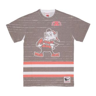 Mitchell & Ness Homme, Tops, Multicolore, Taille: M T-shirt NFL Cleveland Browns