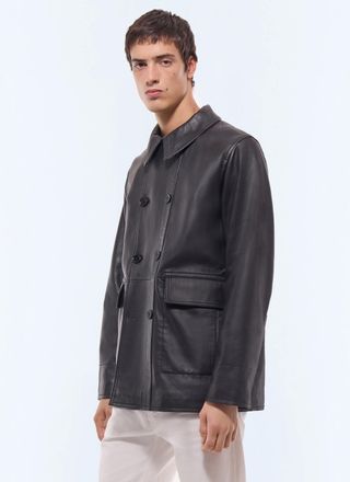 Fursac Caban en cuir dagneau - Taille XXL - Homme