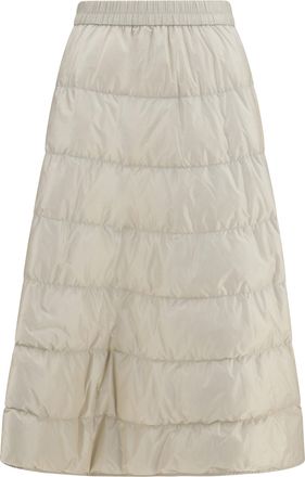 Moncler Quilted Nylon Skirt - Beige