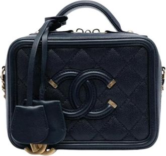 Chanel Pre-owned Filigree Vanity Case - Femme - Pre-owned - Bleu - Taille: ONE Size
