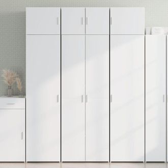 vidaXL Vidaxl - Armoire de rangement blanc 70x42,5x225 cm bois ding&eacute;nierie