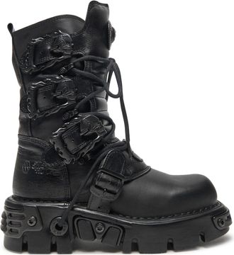 New Rock Schn&uuml;rstiefel NEW ROCK M-391-S18 Schwarz