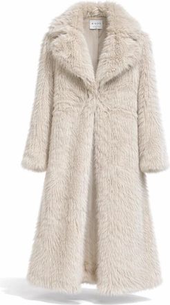 Kaos Kaos, Homme, Vestes, Beige, Taille: 36 FR Kasha Manteau Long en Fausse Fourrure