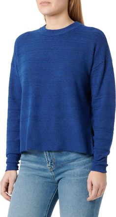 Vero Moda Damen Vmdolly O-Neck Blouse Ga Boo Pullover, Sodalite Blue/Detail:w Melange, S EU
