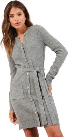 Lipsy Minikleid Lipsy Lang&auml;rmliges Mini-Strickkleid mit G&uuml;rtel (1-tlg)