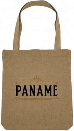 Fabulous Sac Shopping Tote Bag Aspect Lin - Paname France Paris Fran&ccedil;ais Fiert&eacute; - Sac de Courses Toile Epaisse 360g Beige Naturel Cabas Port&eacute; Epaule Solide Imp