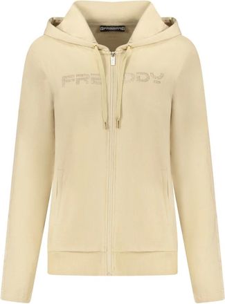 Freddy Femme, Sweatshirts et sweats &agrave; capuche, Beige, Taille: 44 FR Sweat &agrave; capuche &agrave; manches longues
