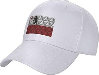 Generic Casquettes Sports Drapeau Storm Bear pour Effet Polygonal Bonnet De Golf Respirant,R&eacute;glable Casquette De Camionneur pour Homme Femme Sport