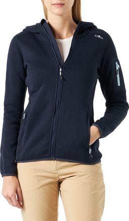 F.lli Campagnolo Damen-Knit-Tech-Jacke mit fester Kapuze, B. Blau-Kristallblau, D34