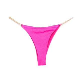 Chiara Ferragni Bikinihose mit Logo-Plakette und Verzierungen - - Swimwear - Damen - Rosa - M