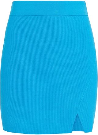 8 by YOOX VISCOSE BLEND MINI WRAP KNIT SKIRT