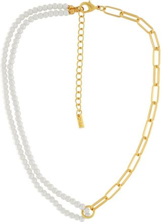 Dansk Copenhagen Audrey Kurze Doppel-Perlen-Halskette - - Accessories - Damen - Gelb - ONE SIZE