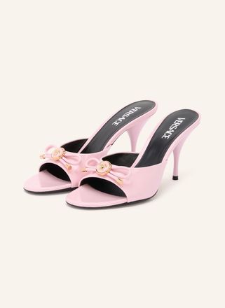 Versace Lack-Mules pink