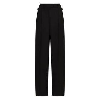 Pantaloni Torino Plissierte Wollhose - - Trousers - Damen - Schwarzk - L