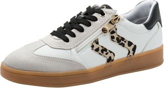 Marco Tozzi Marco Tozzi Damen Sneaker weiches Feel Me Wechselfu&szlig;bett weiches Innenfutter Vegan Modern, wei&szlig; (White/Leo), 39 EU