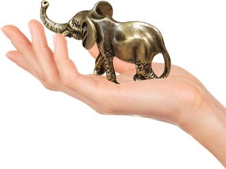 BESPORTBLE Vintage Messing Elefantenfigur Solide Handgefertigt Deko Skulptur f&uuml;r B&uuml;ro Wohnzimmer Desktop Geschenkidee