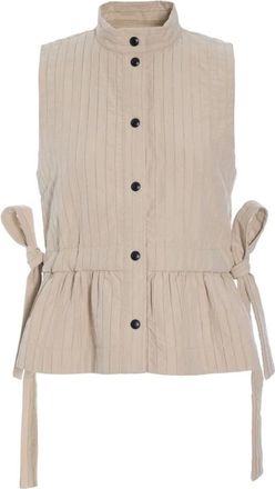 Bitte Kai Rand Femme, Tops, Beige, Taille: 44 FR Tie-Waist Sleeveless Top