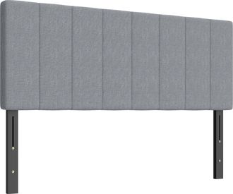 HOMCOM Kopfteil 3-Fach h&ouml;henverstellbar Bettkopfteil mit Metallbeinen gesteppt Polsterkopfteil mit Leinenoptik f&uuml;r Schlafzimmer 160 x 10 x 106/116/126 cm Gra