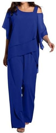 Generic Ensemble deux pi&egrave;ces &eacute;l&eacute;gant pour femmes, &eacute;paules d&eacute;nud&eacute;es, soir&eacute;e irr&eacute;guli&egrave;re, d&eacute;contract&eacute; (BU1, XXL)