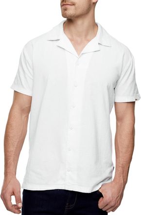 Indicode Herren INRycroft Kurzarm-Hemd aus 100% Baumwolle | Herrenhemd M&auml;nnerhemd Offwhite, XXL