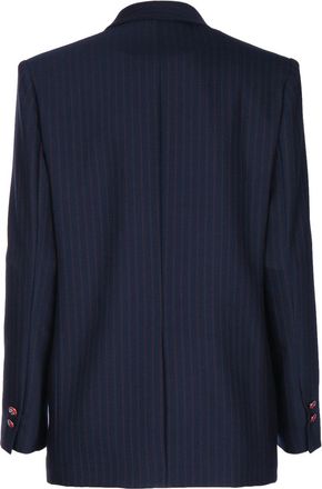 Elisabetta Franchi Pinstriped Blazer - Navy