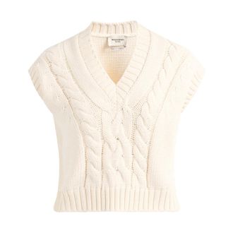 Max Mara Femme, Pulls, Beige, Taille: 36 FR Maille Sans Manches