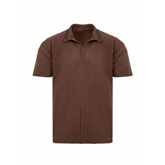 Issey Miyake Herren, Oberteile, Braun, LGr&ouml;&szlig;e