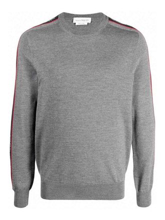 Alexander McQueen Rundhalspullover - Grau
