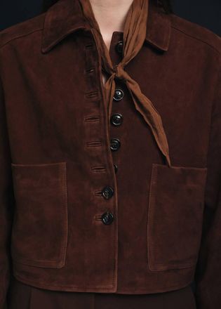 Mango Lot 2 foulards combin&eacute;s marron - Femme - Taille unique - MANGO