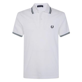 Fred Perry Polo-Shirt mit Kontraststreifen - - Tops - Herren - Wei&szlig; - L