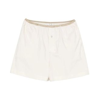 Christophe Lemaire Boxershorts aus gewaschener Baumwollseide - - Shorts - Damen - Wei&szlig; - S