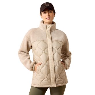 Ariat Womens Sherpuff Jacket Long Sleeve in Chateau Grey, Size X-Small, by Ariat