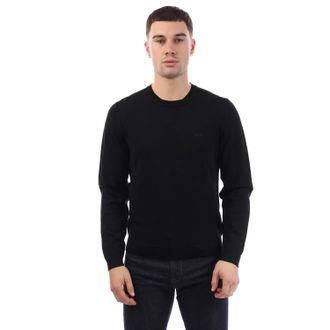 HUGO BOSS Bagritte-E Extra-Fine Sweatshirt f&uuml;r Herren, Merinowolle (Schwarz)