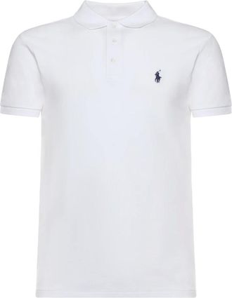 Polo Ralph Lauren Homme, Tops, Blanc, Taille: 2XL Stretch Pique Polo
